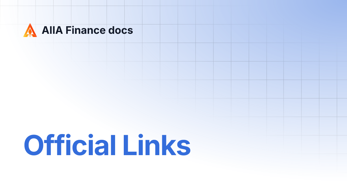 Official Links | AIIA Finance docs